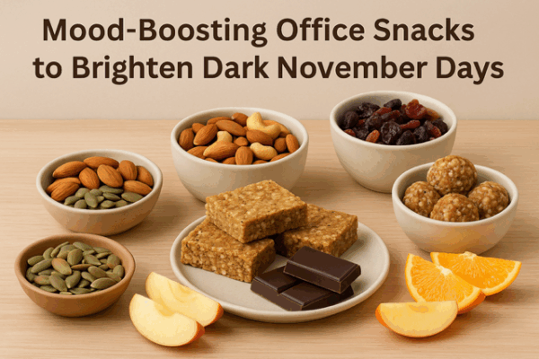 Mood Boosting Office Snacks to Brighten Dark November Days